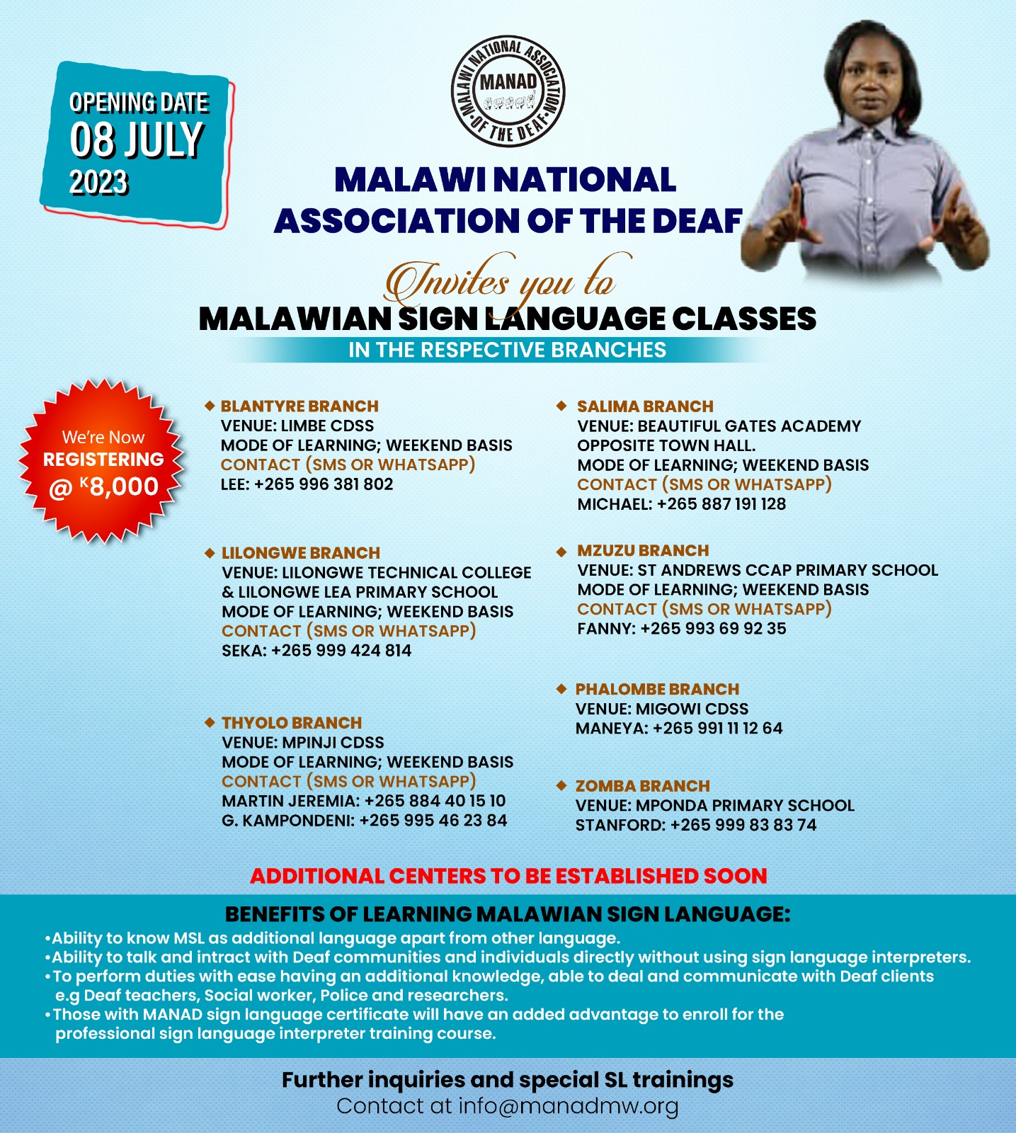 Malawi National Association of the Deaf – Welcome to MANAD website